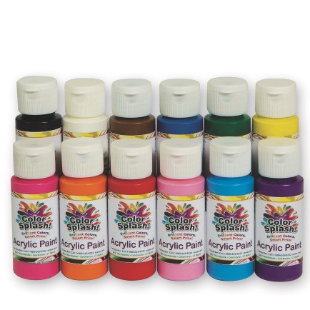 Buy Color Splash!® Acrylic Paint Assortment, 2 oz. (Set of 12) at S&S ...
