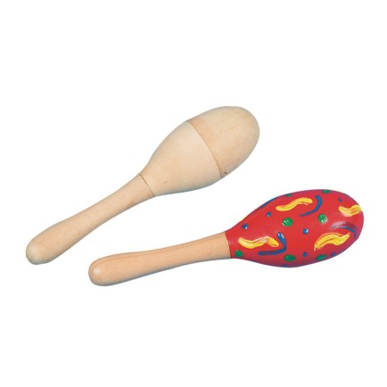 Buy Wooden Maracas Craft Kit (Pack of 12) at S&S Worldwide