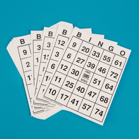 Buy Large Print Bingo Cards Set Of 25 At S S Worldwide Buy Large Print Bingo Cards Set Of 25 At S S Worldwide