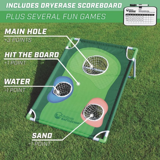 BattleChip™ Toss Golf Game | Outdoor Skill Challenge Yard Game