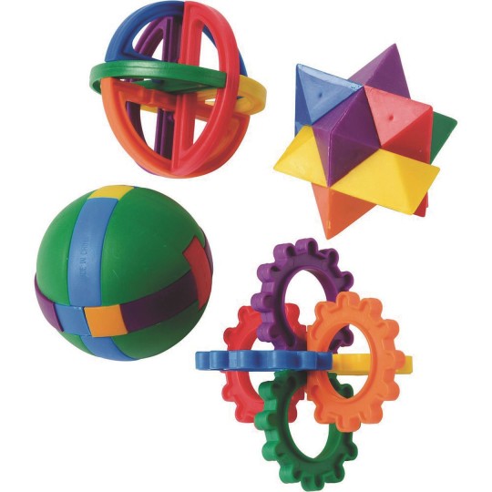 Colorful Plastic Puzzle Balls (Pack of 12) | Fun Toys at S&S Worldwide