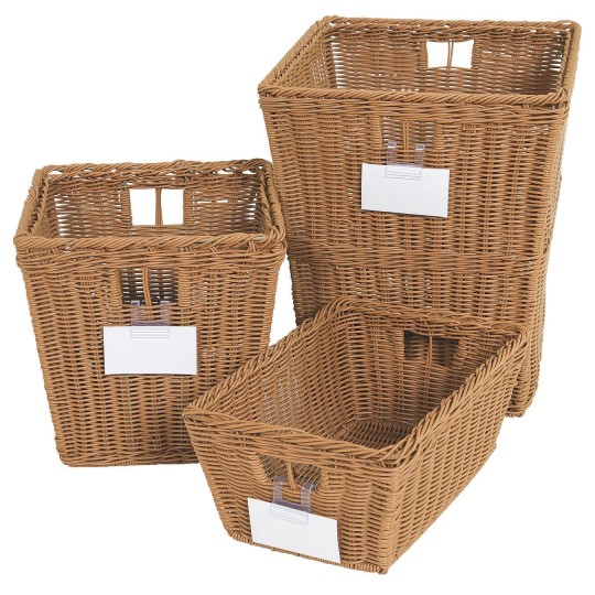 Wood Designs® Plastic Wicker Storage Baskets (Set of 4) | Storage Baskets