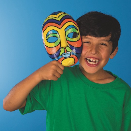 Buy Paper Mache Mask (Pack of 6) at S&S Worldwide