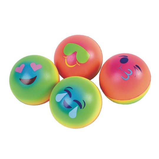 Rainbow Emoji Stress Squeeze Balls (Pack of 12) | Stress Relief Balls