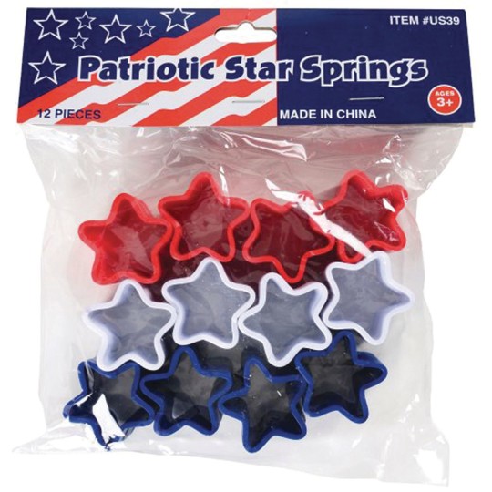 Buy Patriotic Star Miniature Spring Toys (Pack of 12) at S&S Worldwide