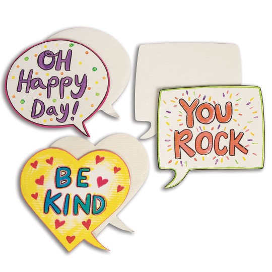 Color-Me™ Conversation Bubbles (Pack of 24) | Creative Speech Bubble Crafts
