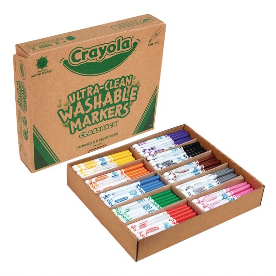 Buy Crayola® Ultra-Clean Washable Markers Classpack®, Fine Line, 10 ...