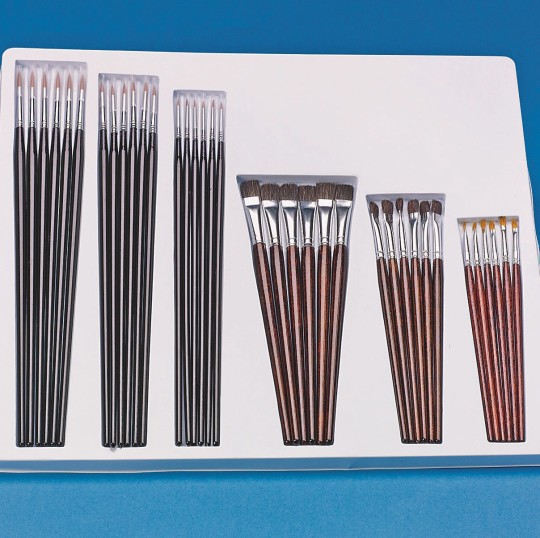Buy Paint Brush Variety Pack - Round & Flat (Pack of 36) at S&S Worldwide