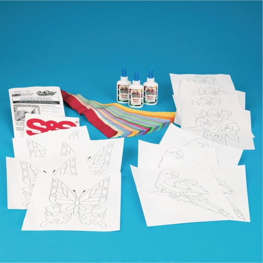 Buy Tissue Paper Collage Craft Kit (Pack of 12) at S&S Worldwide