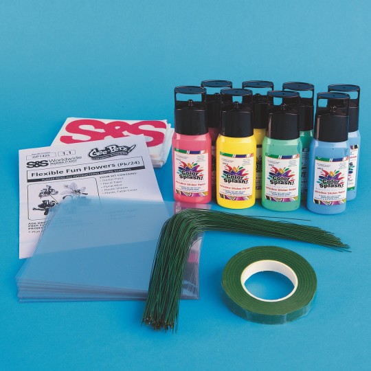 Flexible Fun Flowers Craft Kit (Pack of 24) | DIY Craft Kits at S&S
