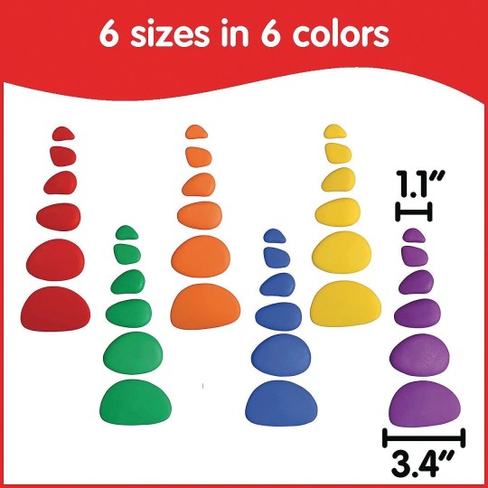 Buy Rainbow Pebbles Sorting Stones and Activity Card Set at S&S Worldwide