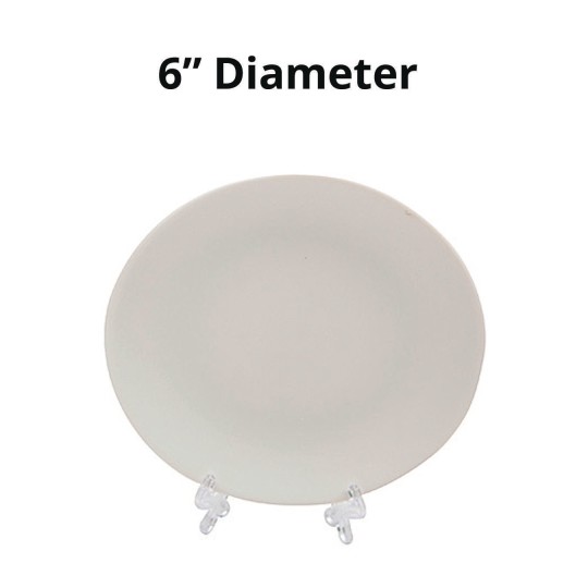 Buy Color-Me™ Bisque Plate with Easel (Pack of 12) at S&S Worldwide