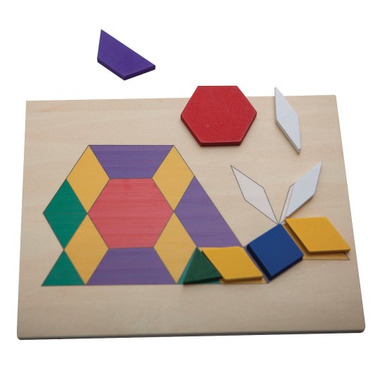 Buy Pattern Blocks and Board Set with 10 Pattern Boards and 100 Tile ...