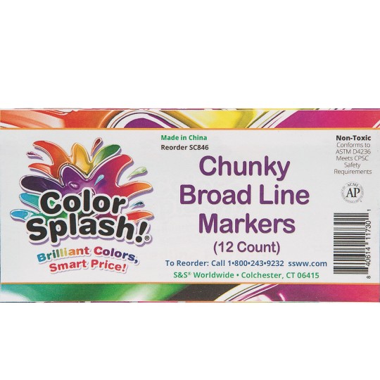 Buy Color Splash!® Chunky Broad Line Markers (Pack of 12) at S&S Worldwide
