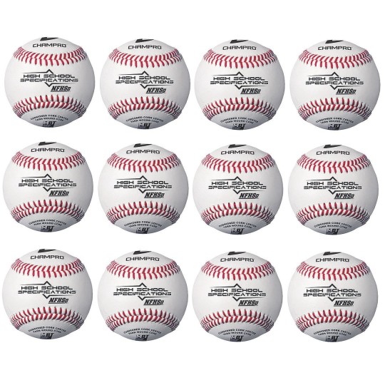 Champro® NFHS High School Leather Baseballs | Regulation Baseballs