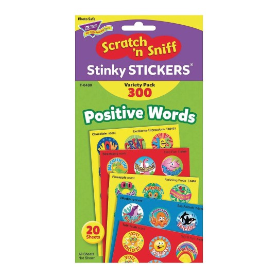 Scratch & Sniff Stickers Positive Words Value Pack | Scented Stickers