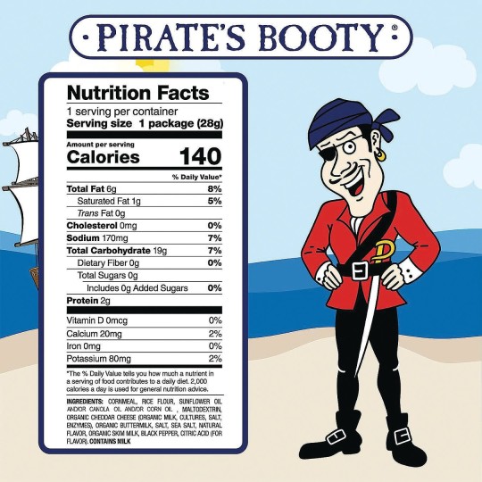 Pirate's Booty Cheese Puffs, Aged White Cheddar | Delicious Cheese Snacks