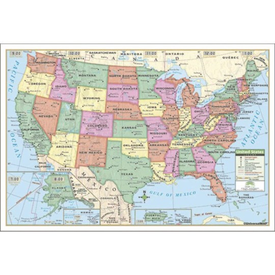 Buy USA Map (Laminated) at S&S Worldwide