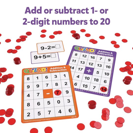 Buy Quizmo Addition and Subtraction Bingo Style Math Game at S&S Worldwide