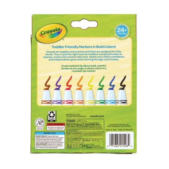 Buy Crayola® Ultra-Clean Washable Dot Tip Toddler Markers (Set of 8) at ...
