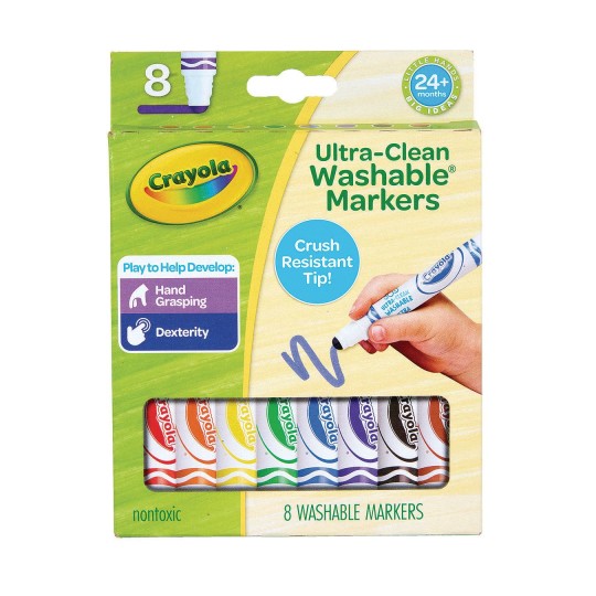 Buy Crayola® Ultra-Clean Washable Dot Tip Toddler Markers (Set of 8) at ...
