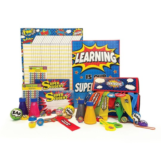 Buy Superhero Attendance Chart and Incentive Pack at S&S Worldwide