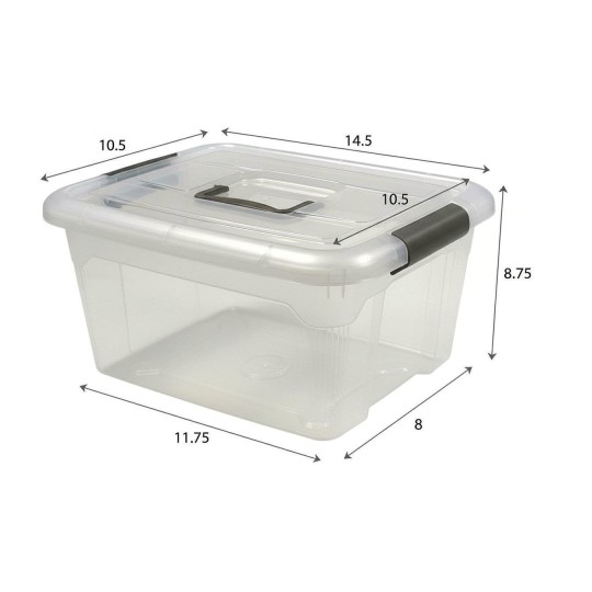 Buy S&S Worldwide Locking Clear-View Storage Container, 13.7 Quarts at ...