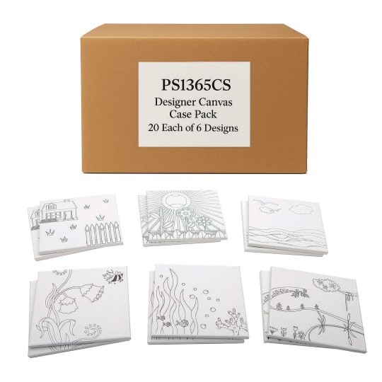 Designer Canvas Boards Set I, 6" x 6", 6 Designs